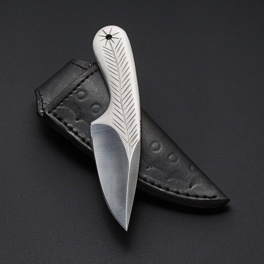 THE STARLEAF CARVER Custom Hand Forged High Carbon Steel Edc Knife ...