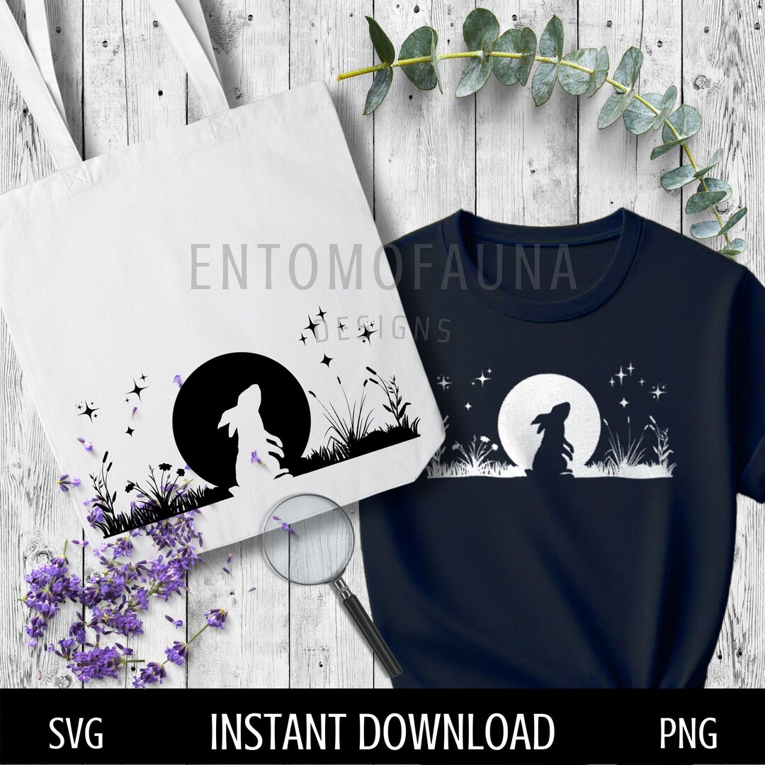 Hare and Moon SVG Hare Print Hare and Moon Shirt Harvest Moon Hare Gift ...