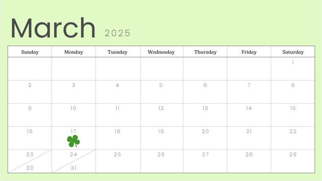 March 2025 Printable Calendar - March Print Out - March Month Calendar ...