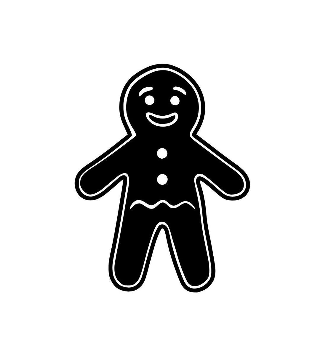 Gingerbread Man Vinyl Decal - Christmas Decal - Car Decal - Gingerbread ...