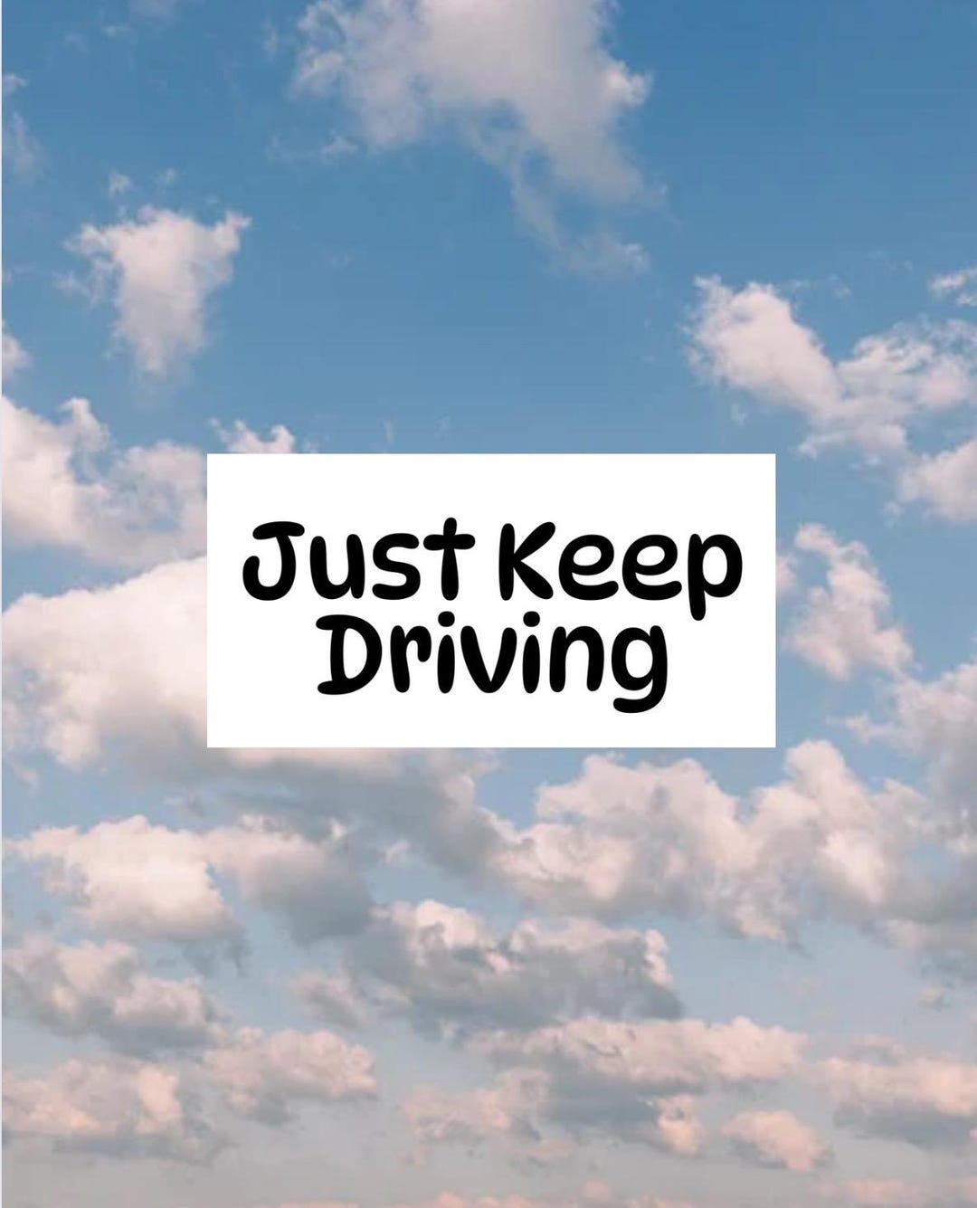 Just Keep Driving Decal Vinyl Car Decals Car Stickers - Etsy