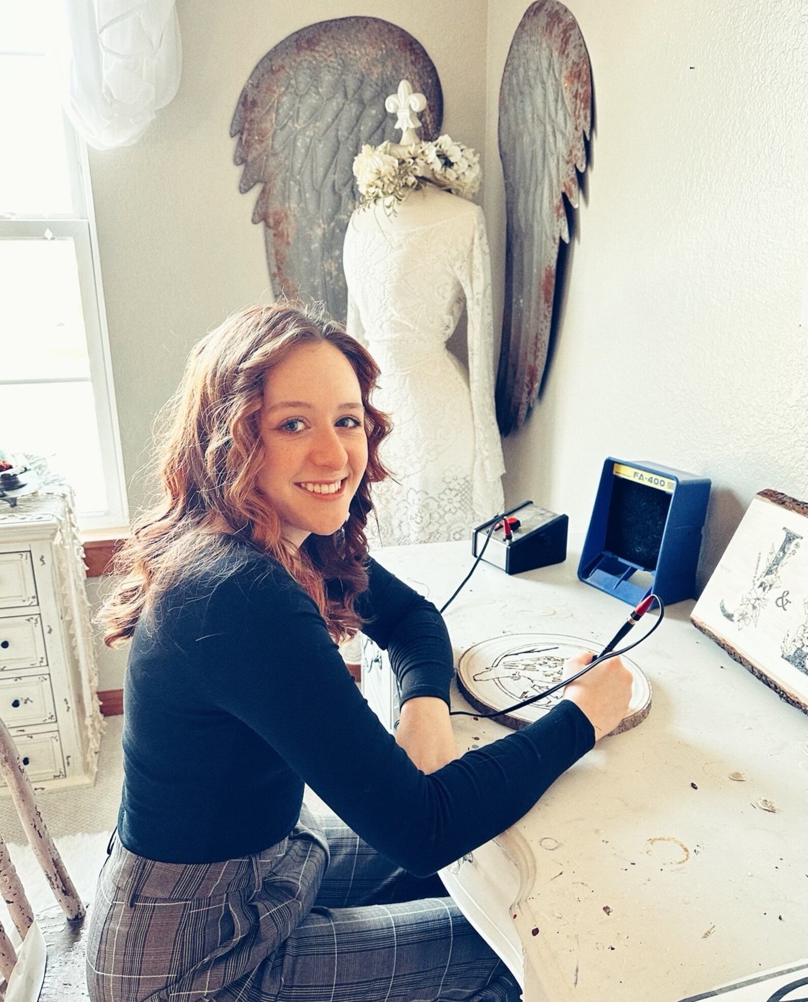 GARDEN GNOME Hand-burned Fairycore Whimsical Woodsy Pyrography Wall ...