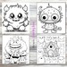 32 Cute Monster Coloring Pages, Cute Monster Coloring Book for Kids ...