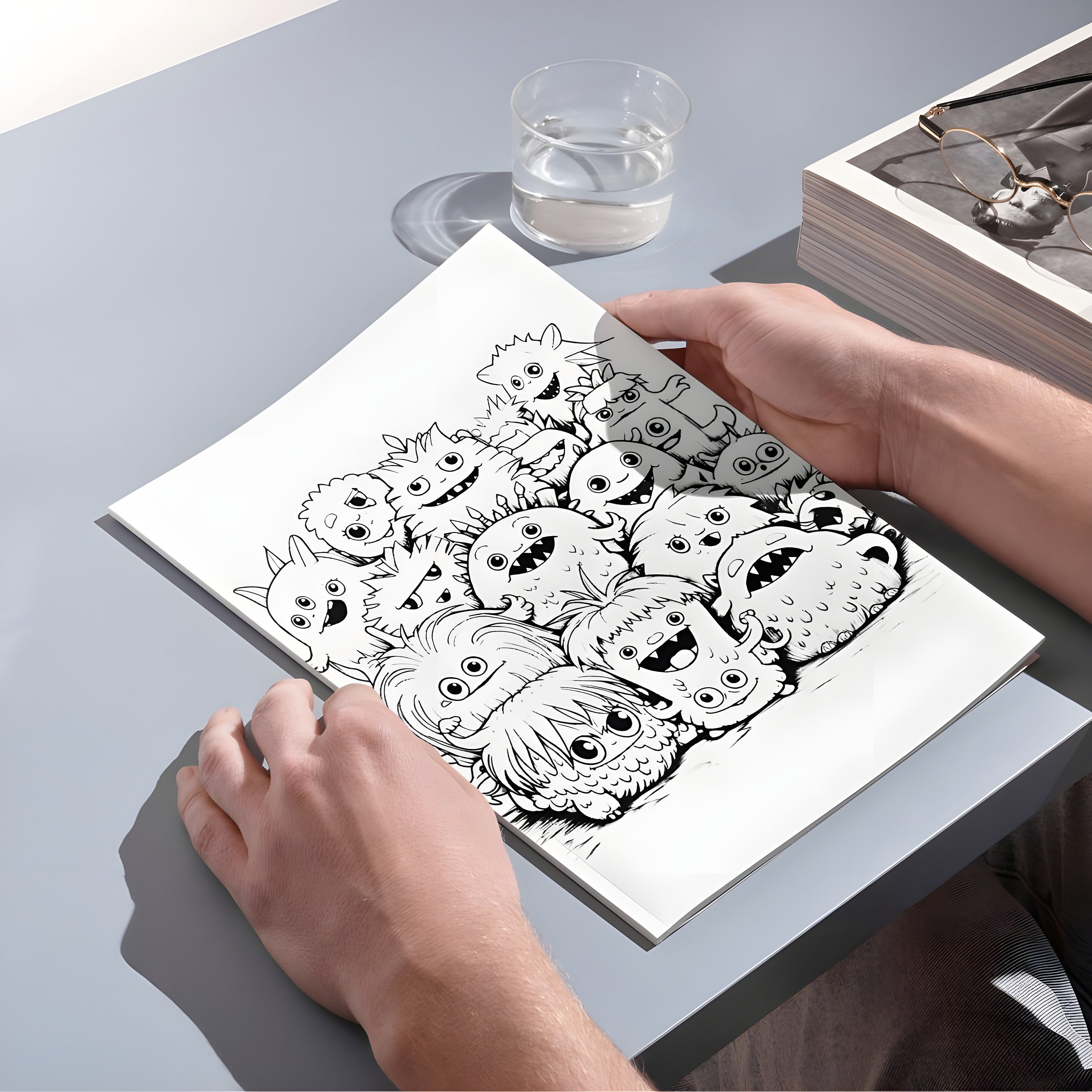 32 Cute Monster Coloring Pages, Cute Monster Coloring Book for Kids ...