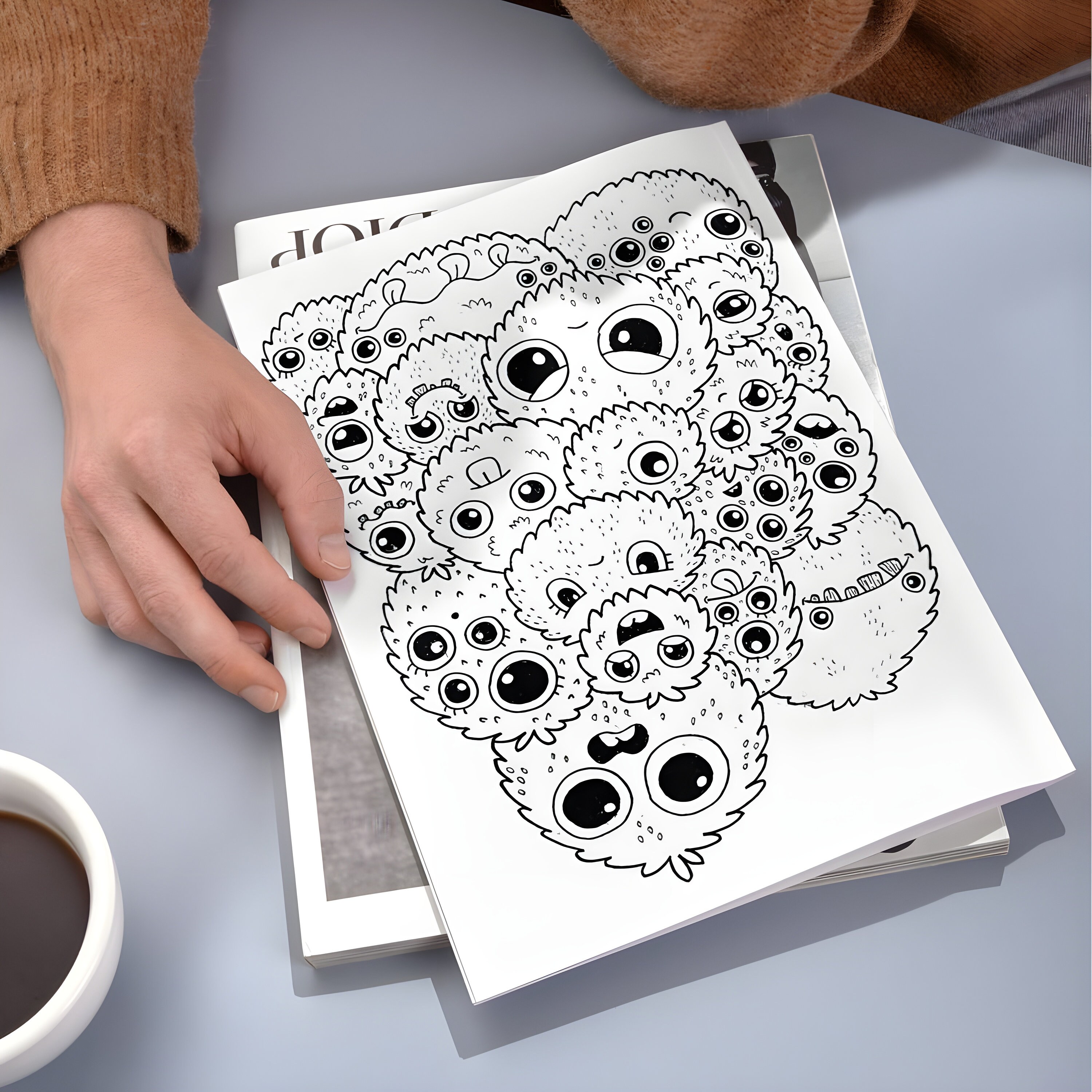 32 Cute Monster Coloring Pages, Cute Monster Coloring Book for Kids ...