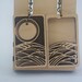 Hanafuda Full Moon and Susuki Grass Maple Wood Dangle Earrings - Etsy