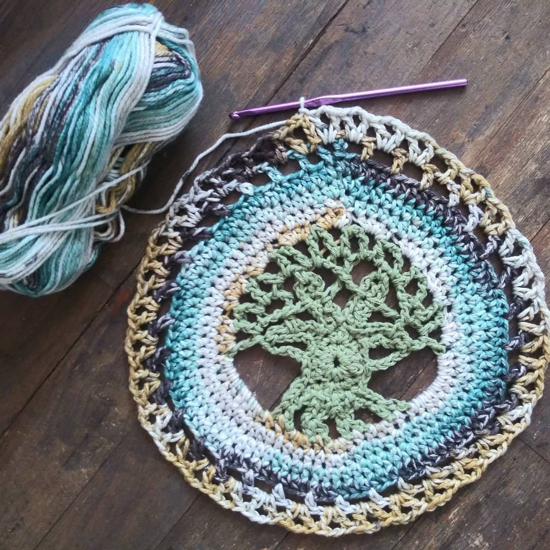 Artefacet's Handmade Tree of Life Crochet Wall Hanging With Hoop - Etsy