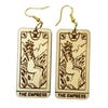Hanafuda Full Moon and Susuki Grass Maple Wood Dangle Earrings on ...