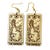 Hanafuda Full Moon and Susuki Grass Maple Wood Dangle Earrings on ...