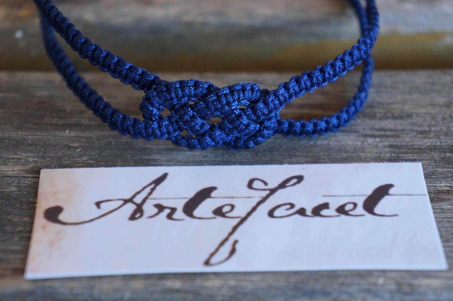 Nautical Macrame Bracelet, Handmade by Artefacet, Navy Nautical ...