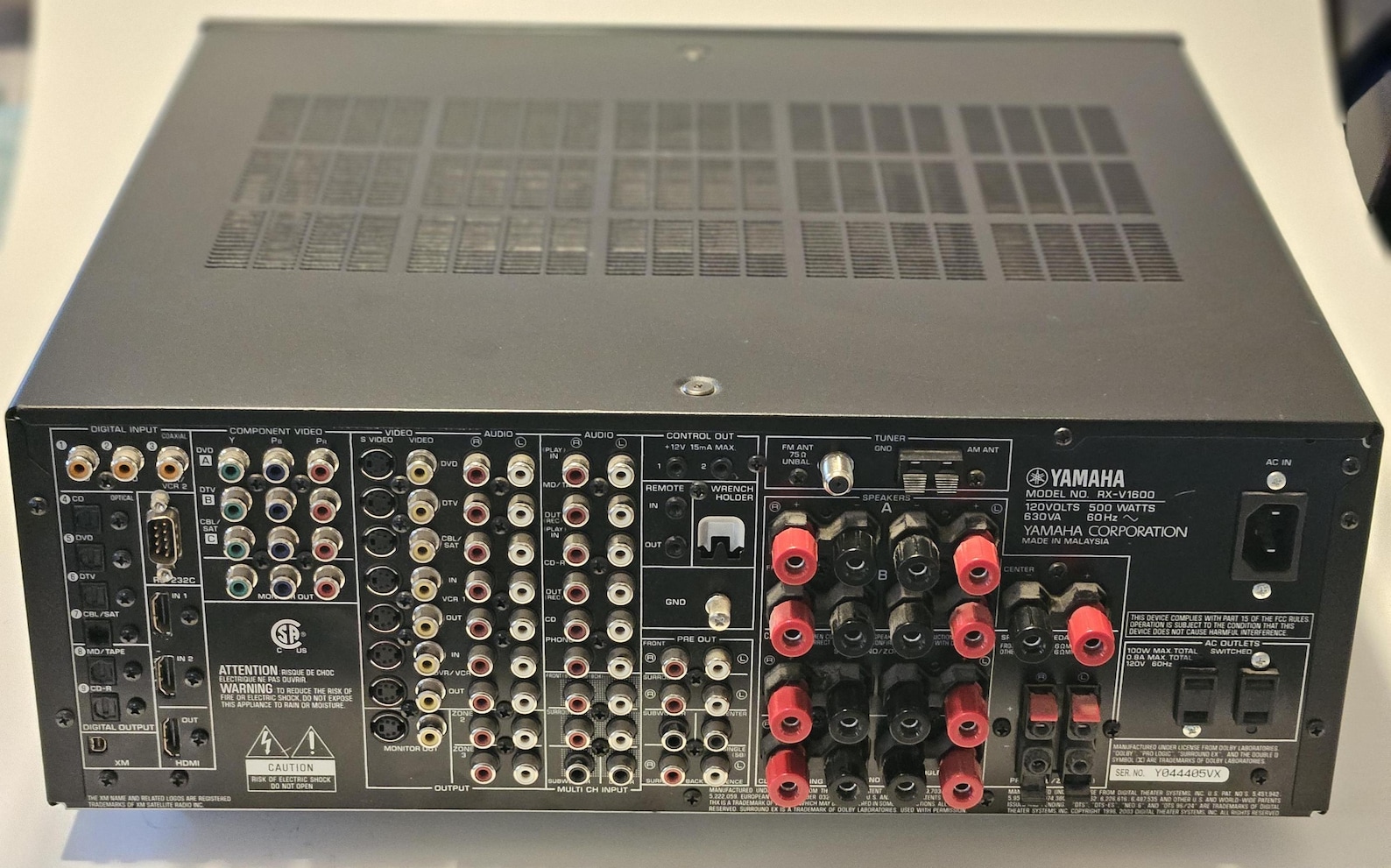 Yamaha RX-V1600 7.1 Channel Digital Home Theater Receiver - Etsy