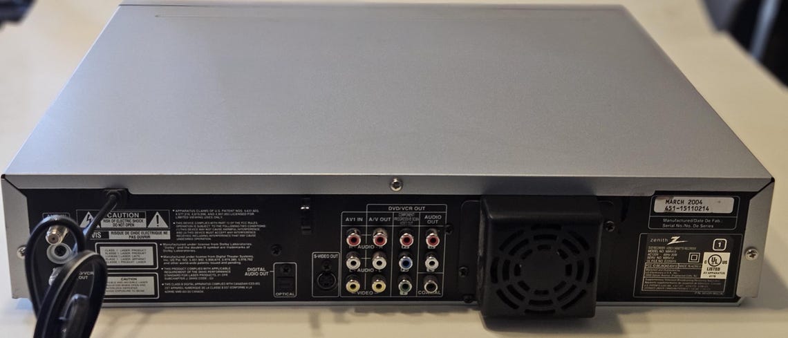 Zenith XBR413 DVD VCR Player Combo Recorder - Etsy