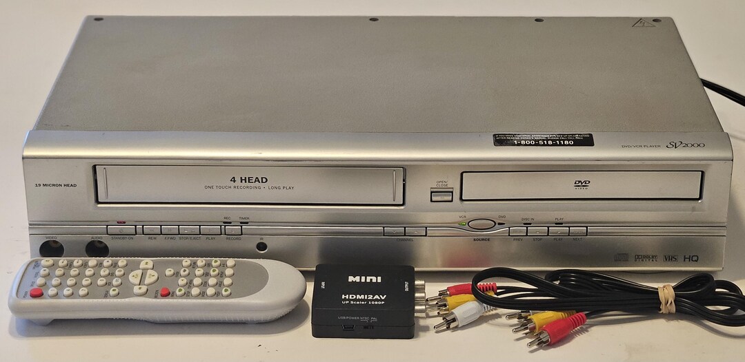 Funai SV2000 WV805 DVD VCR Combo Player W/ Hdmi Adapter - Etsy