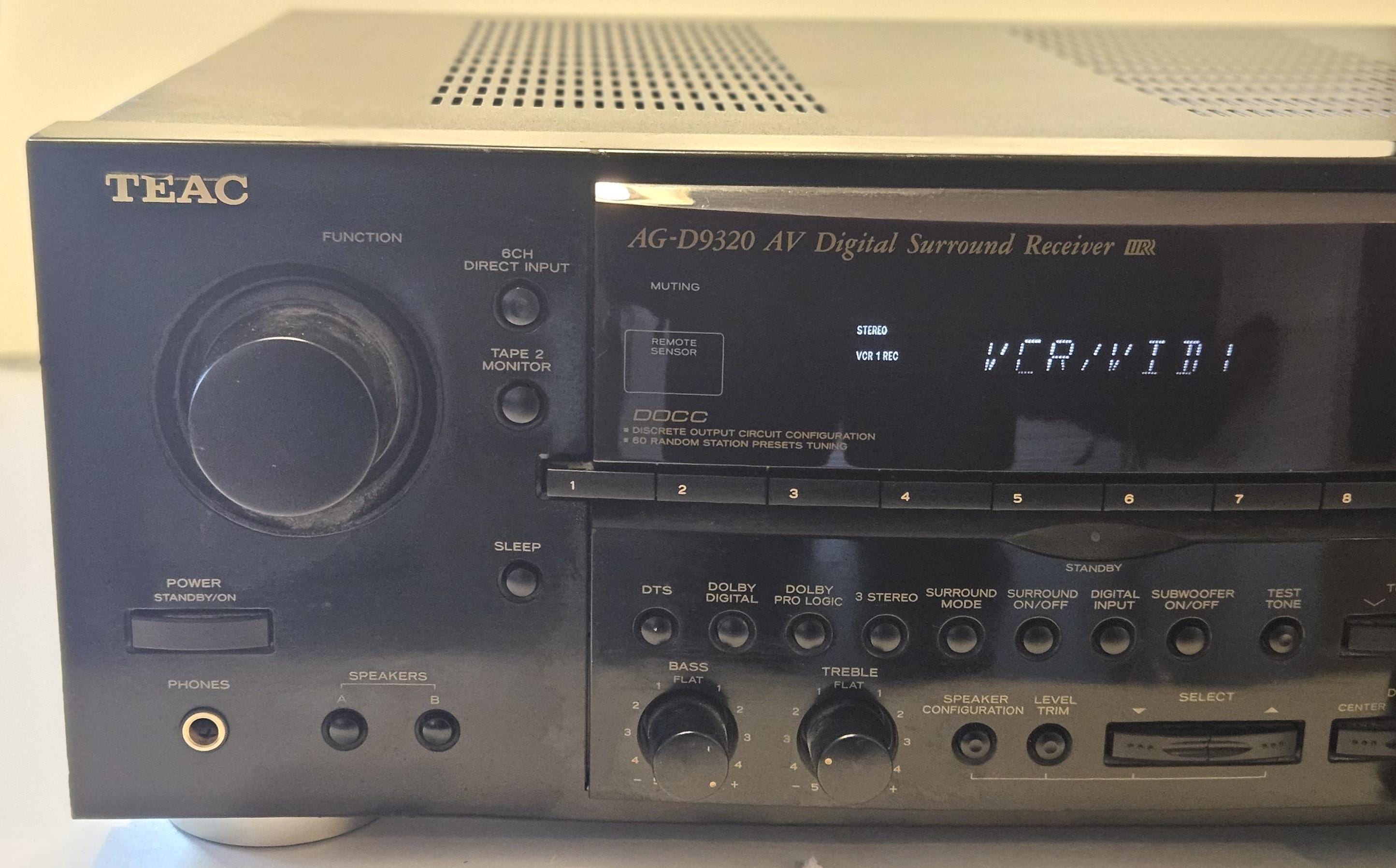 Teac AG-D9320 5.1-channel A/V Receiver - Etsy