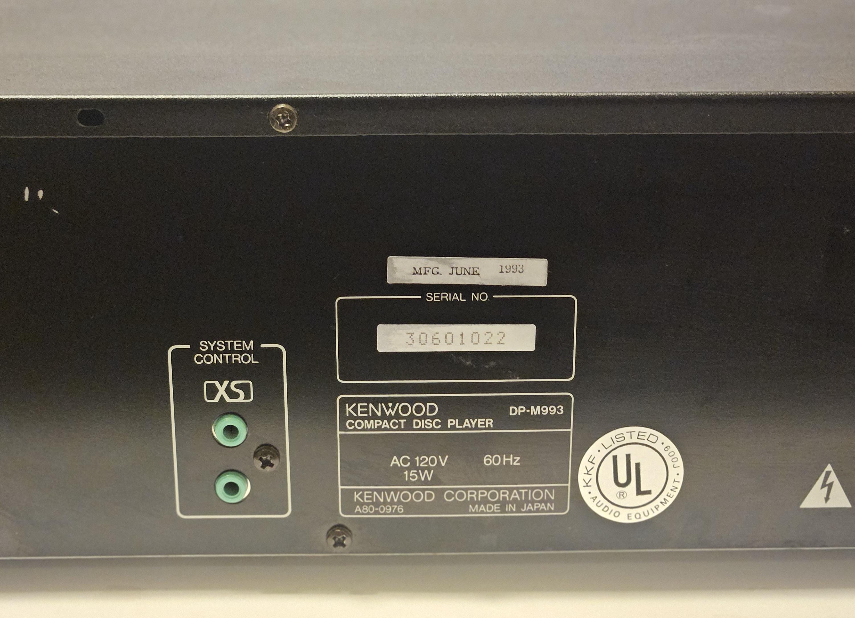 Kenwood 6-disc Magazine Compact Disc Player Dp-m993 - Etsy