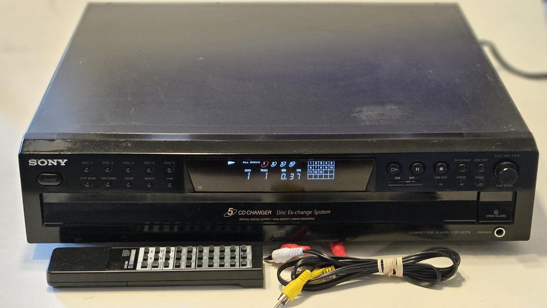 Sony CDP-CE375 5 Disc Changer W/ Remote (discounted/used Condition) - Etsy