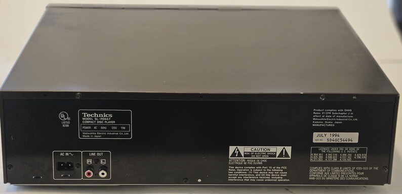 Technics SL-PD667 5-disc Carousel CD Changer - Etsy