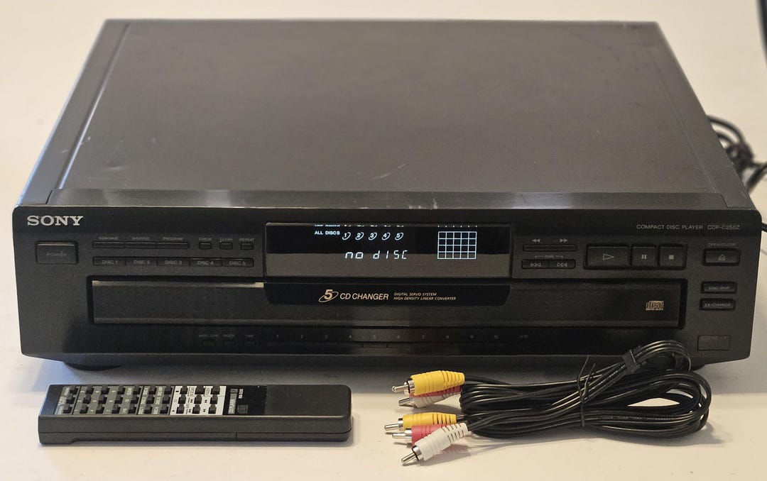 Sony CDP-C250Z CD Player 5 Disc Carousel Changer High Density Linear ...