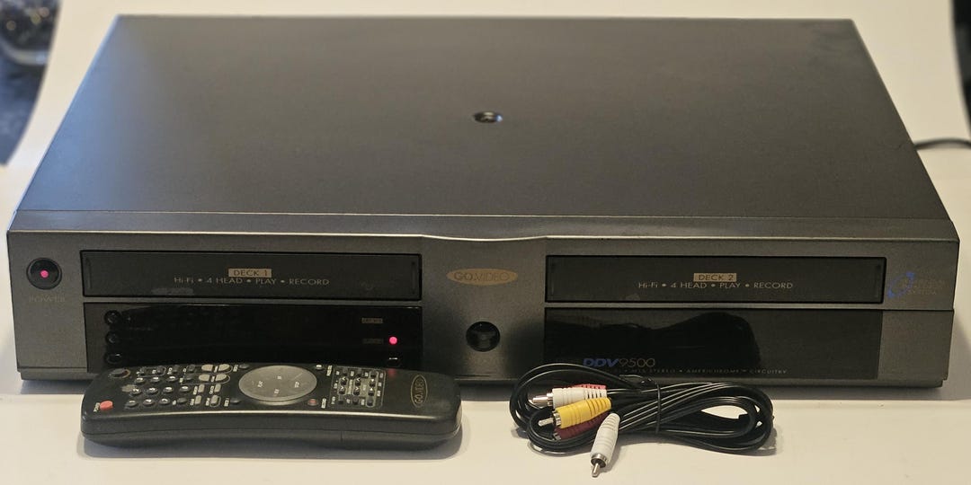 Go Video DDV9500 Dual Deck Hi-fi VHS VCR Recorder - Etsy