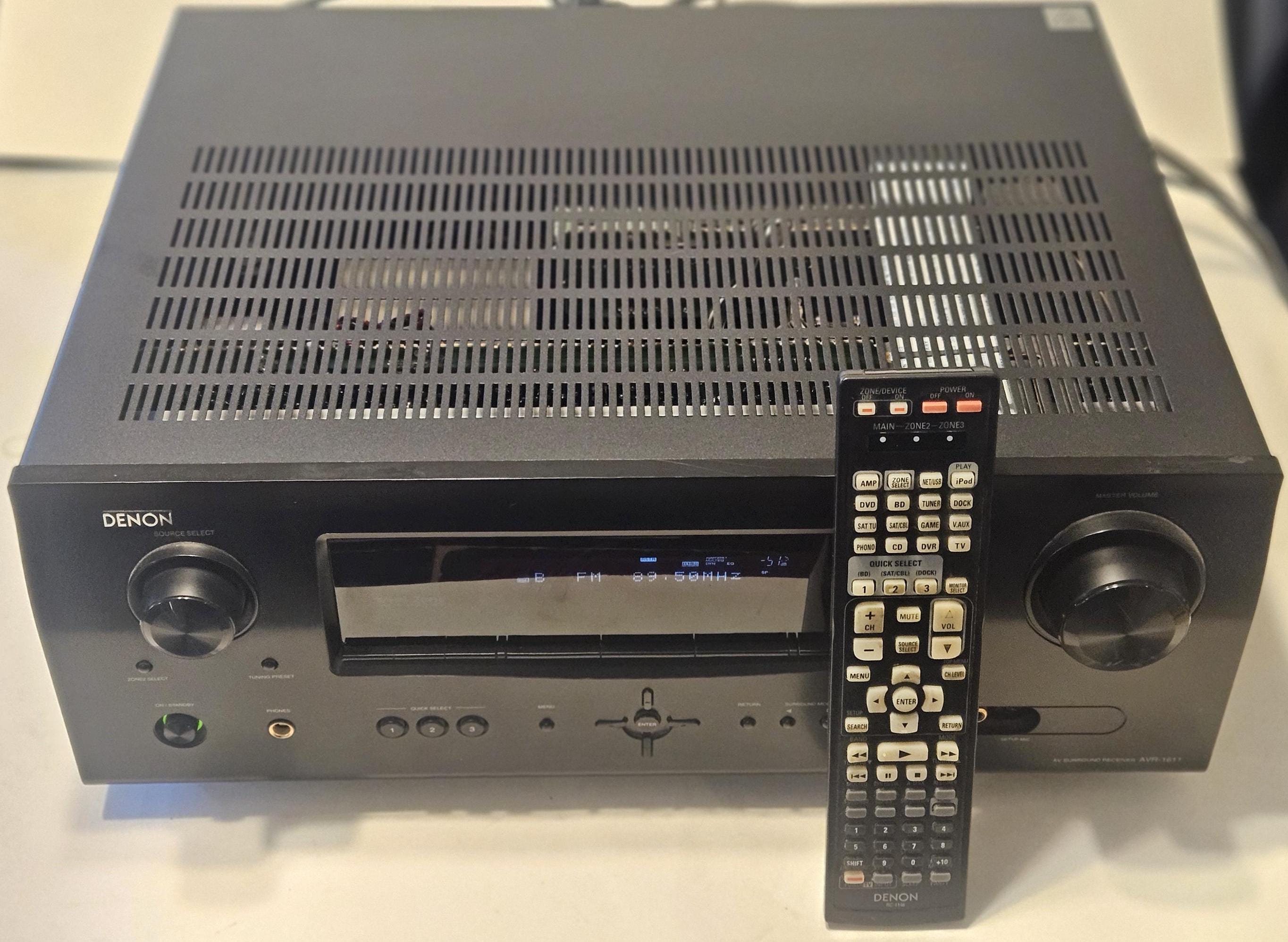 Denon AVR-1611 7.1 Channel HDMI Surround Sound Audio Video Receiver - Etsy