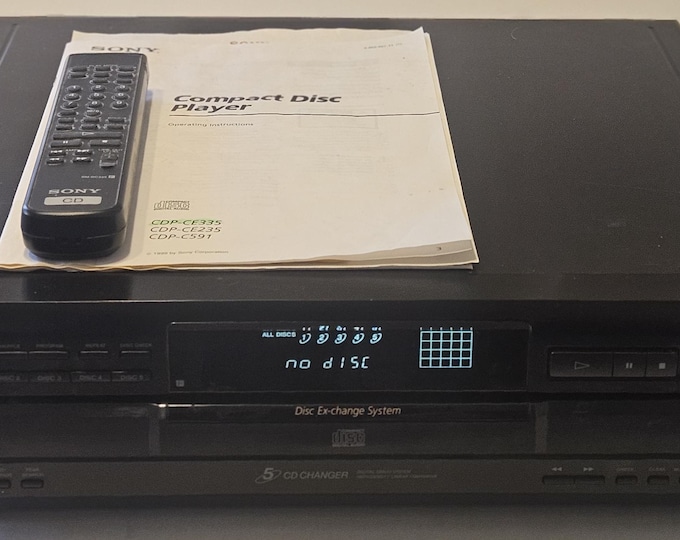 Sony CDP-CE335 5 CD Changer W/ Remote and Manual - Etsy