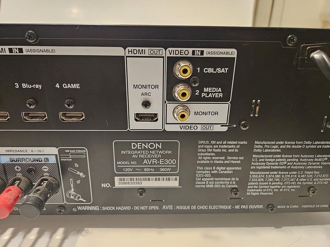 Denon AVR-E300 5.1 Channel Network Home Theater Receiver - Etsy