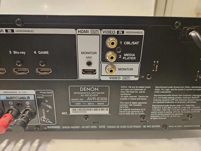 Denon AVR-E300 5.1 Channel Network Home Theater Receiver - Etsy