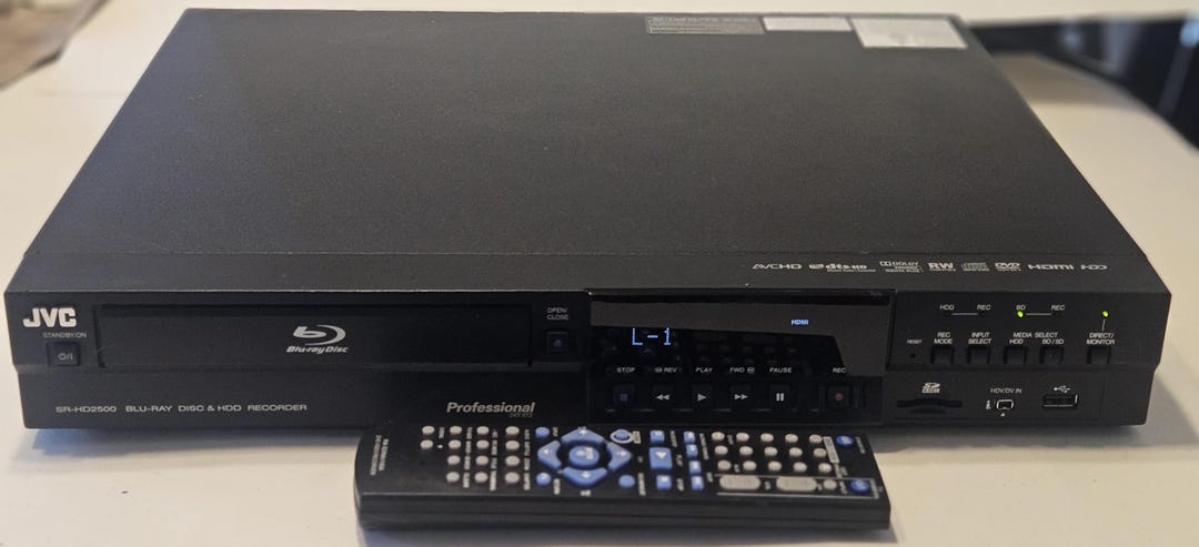 JVC SR-HD2500US Blu-ray Disc & HDD Recorder - Etsy