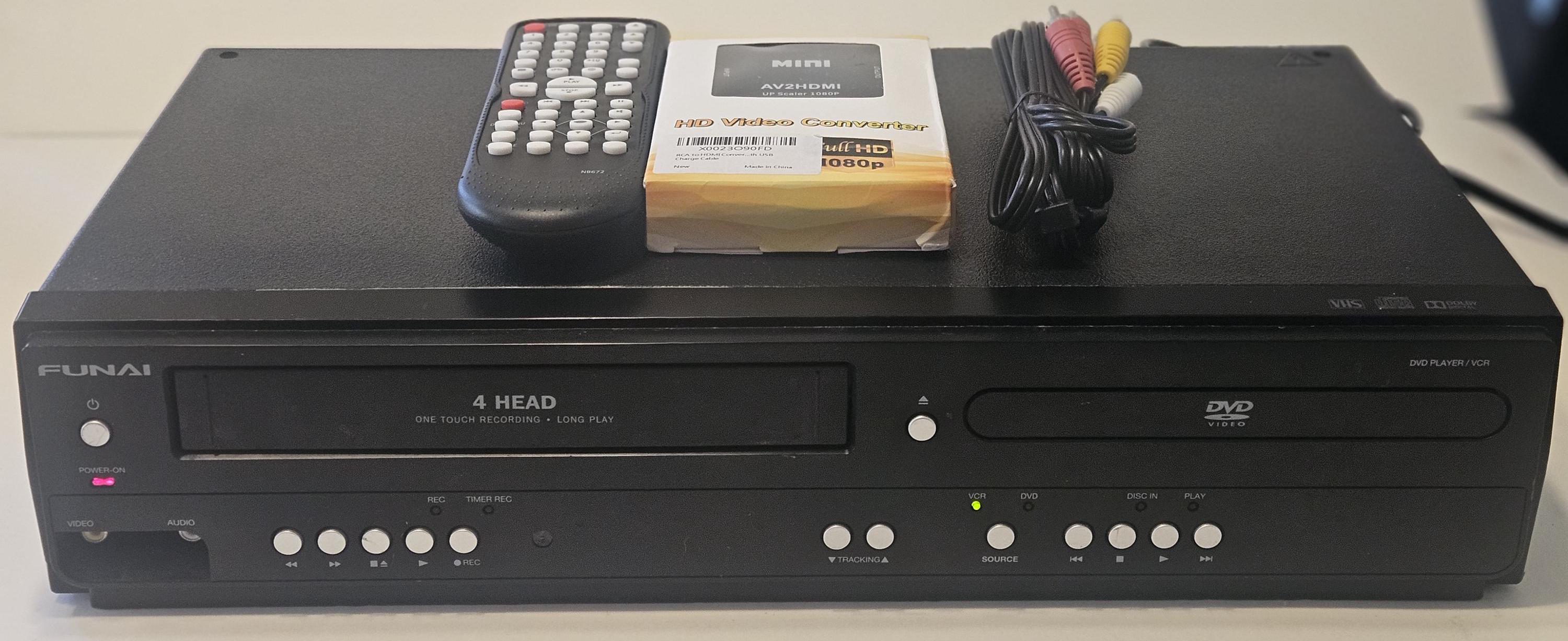 Funai DV220FX4 DVD and VCR Combo W/ Remote and Hdmi Adapter - Etsy