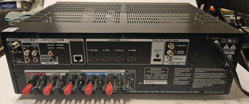 Denon AVR-E300 5.1 Channel Network Home Theater Receiver - Etsy