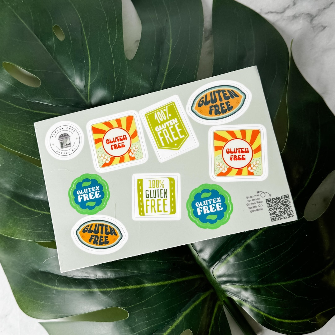 Waterproof Gluten Free Sticker Sheet: Celiac Awareness (4"x6") - Etsy