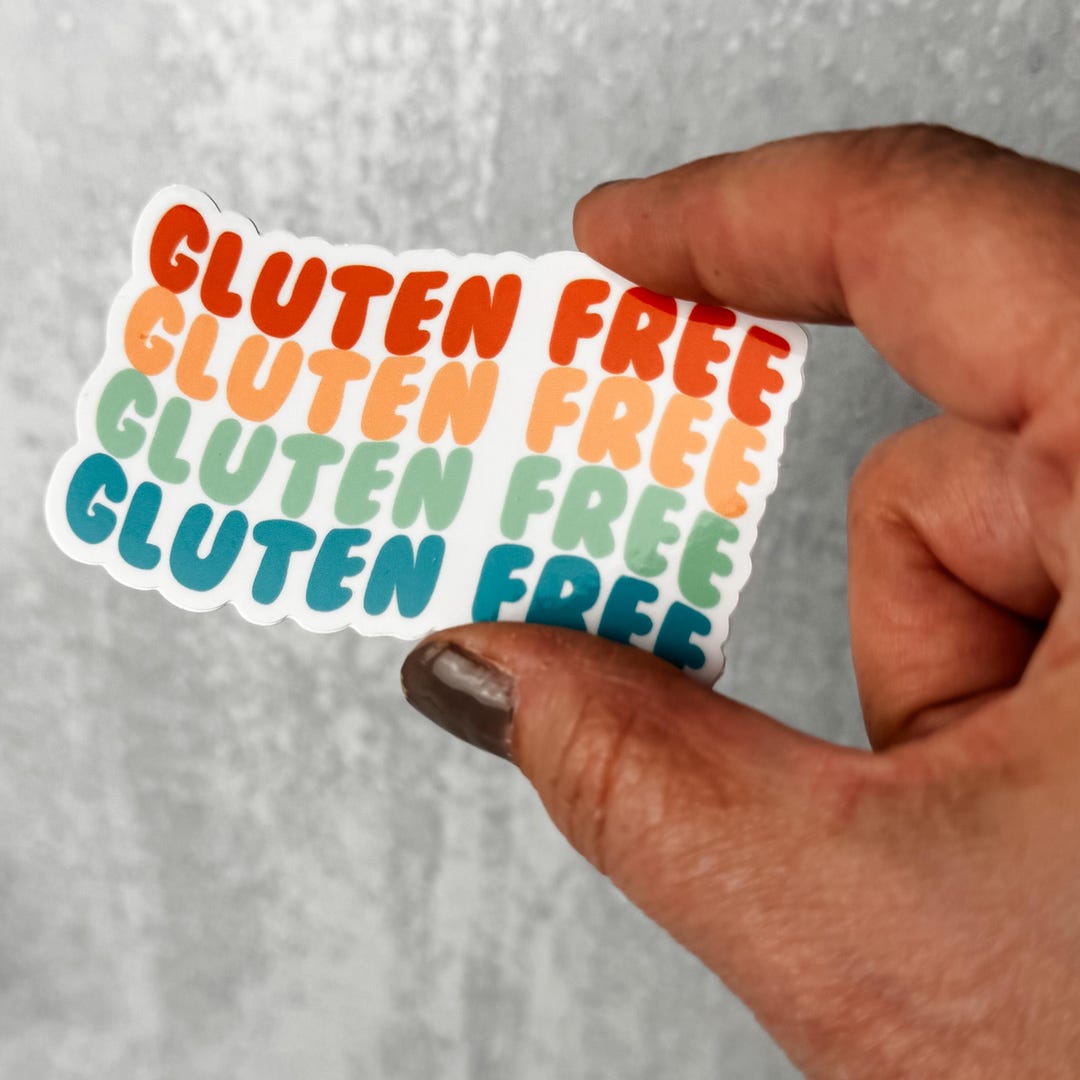 Gluten Free Sticker, Celiac Disease Sticker, GF Gift, Gluten Free ...