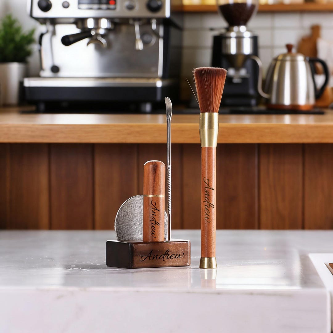 Personalized Espresso Tools Set, WDT Tool With Wooden Handle, Latte Art ...
