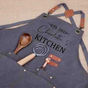 Personalized Embroidery Kitchen Apron,custom Embroidery Gift,custom ...