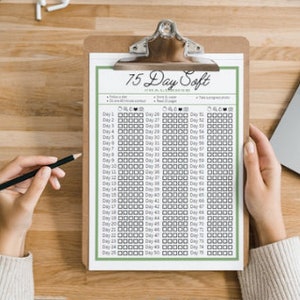 75 Day Soft Challenge Template - Etsy