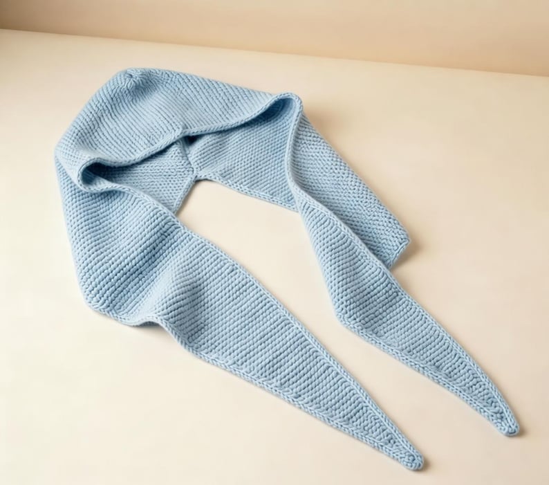 Sophie Hood Knitting Instructions - DIY Hooded Scarf PDF Easy Garter ...