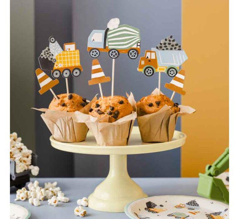 Construction Themed Cupcake Toppers, Construction Food Topper ...