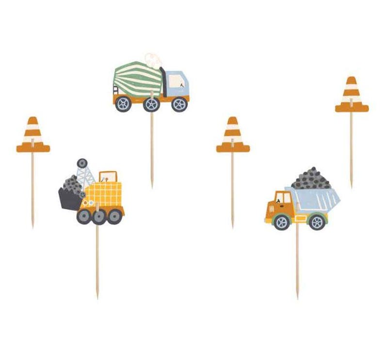 Construction Themed Cupcake Toppers, Construction Food Topper ...
