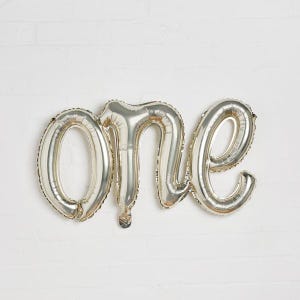 Gold One 1st Birthday 1 Number Balloon, 1st Birthday Balloons, First ...