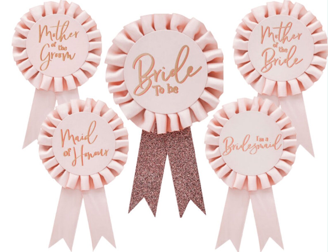 Rose Gold Pink Hen Party Badges, Bride to Be Gifts, Hen Party Gifts ...