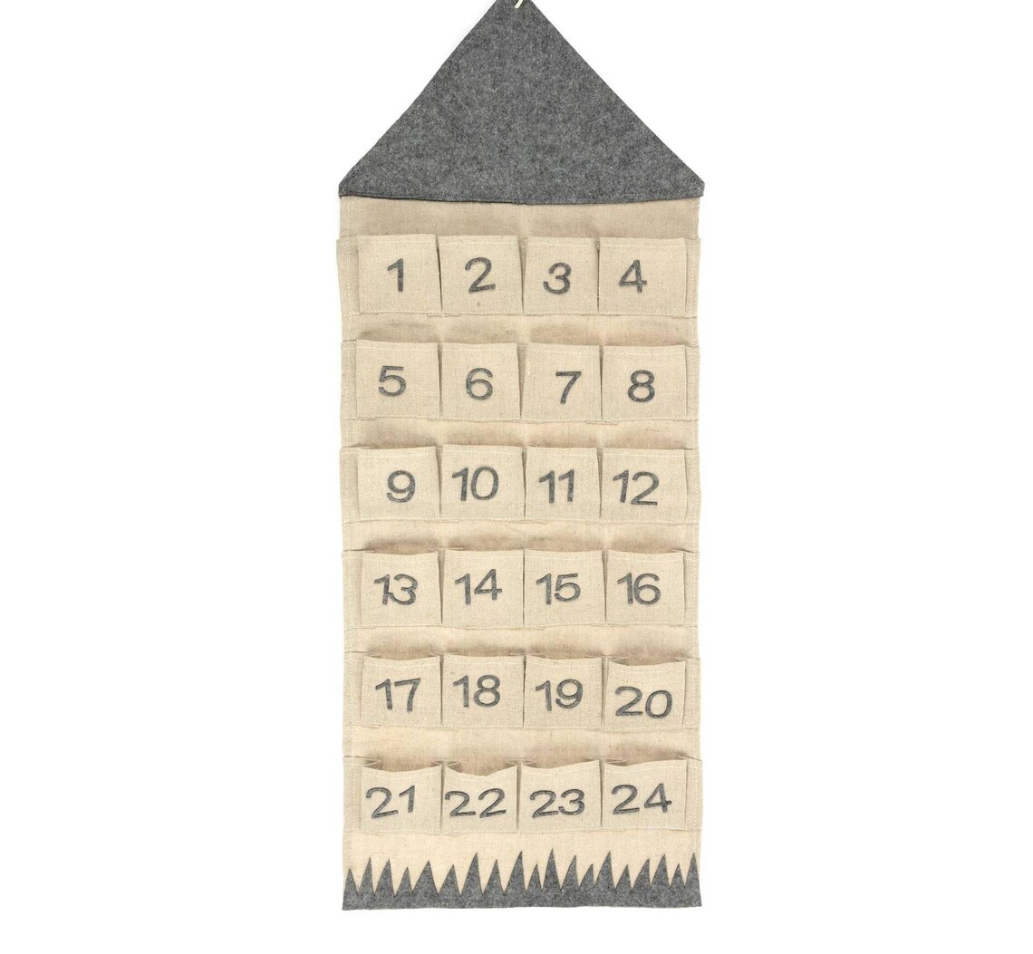 Canvas Advent Calendar, Reusable Christmas Advent Calendar Kit ...