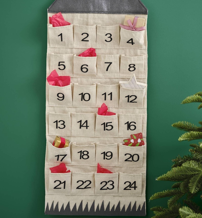 Canvas Advent Calendar, Reusable Christmas Advent Calendar Kit ...