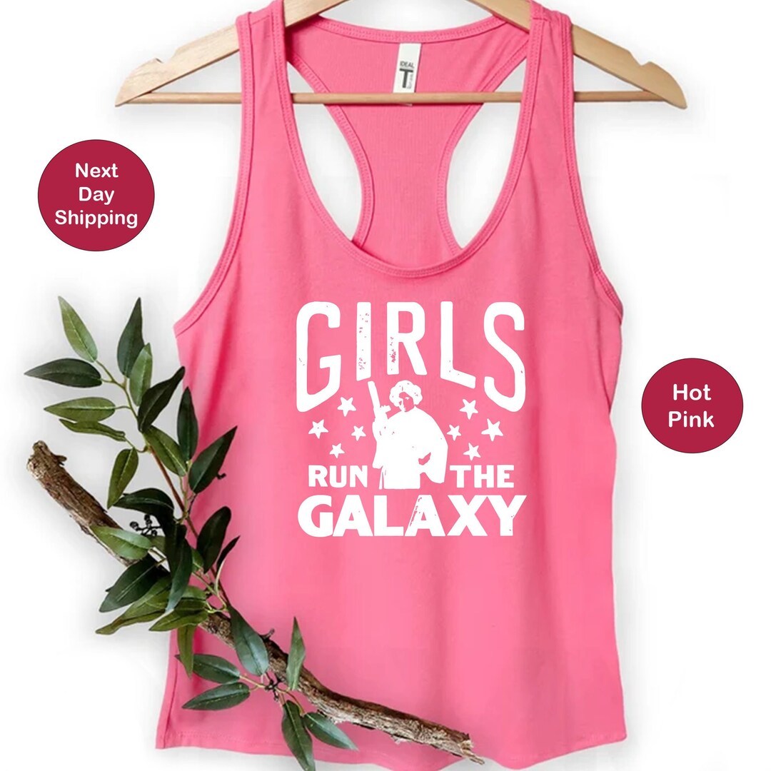 Girls Run the Galaxy Racerback, Vintage Star Wars Tank, Princess Leia ...