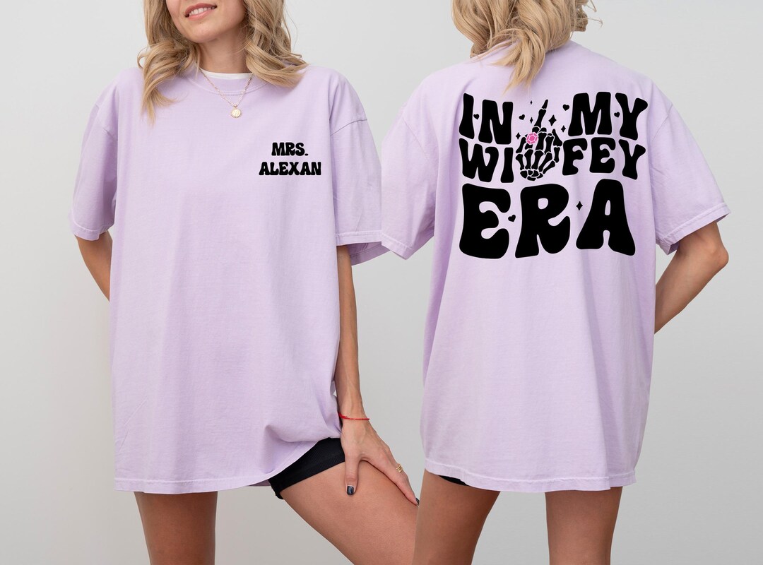 In My Wifey Era Shirt, Custom Wifey Shirt, Trendy Comfort Colors Pocket Shirt, Wedding Gifts ...