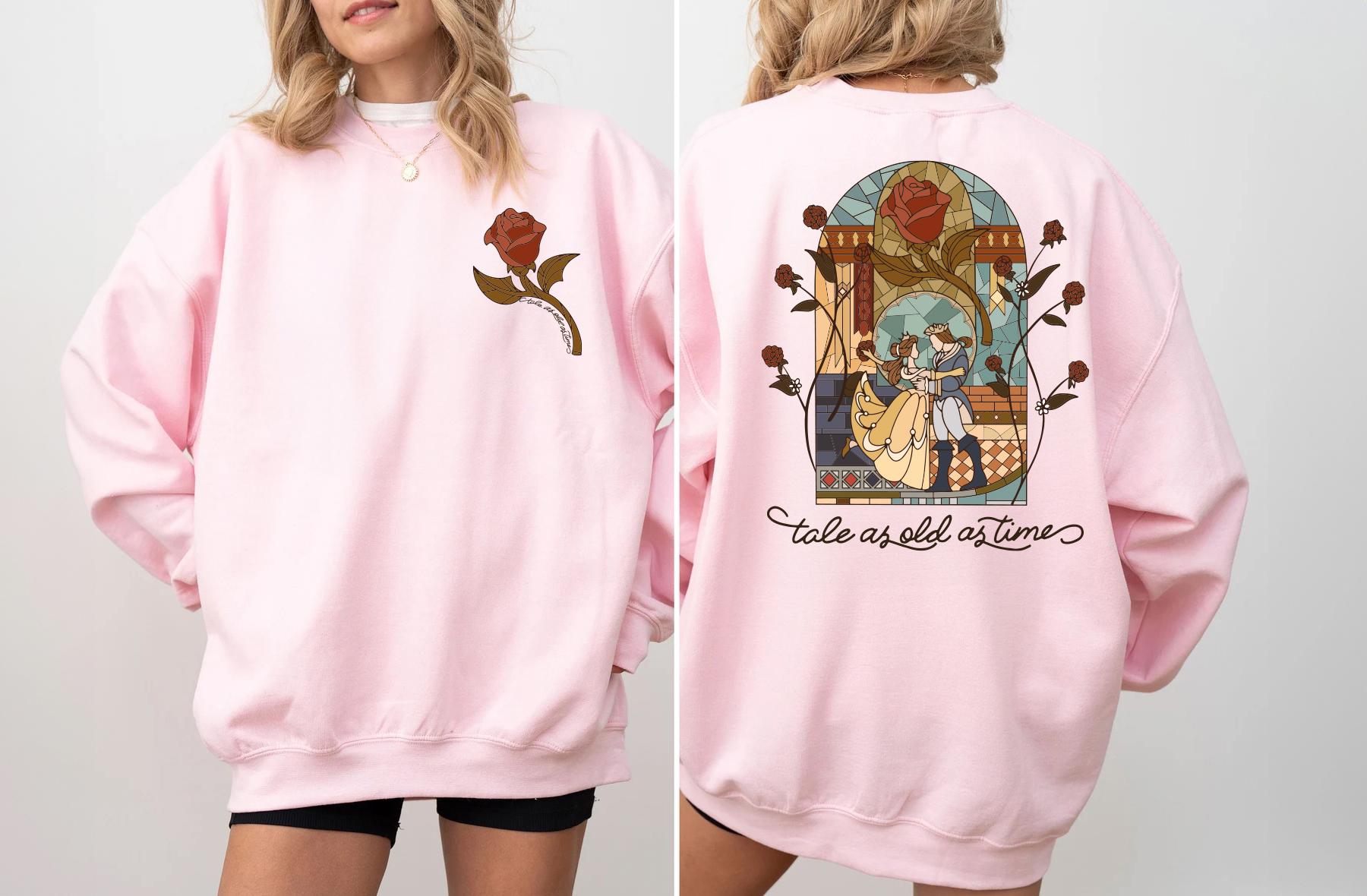 Retro Tale as Old as Time Sweatshirt, Disney Princess Sweaters, Beauty ...