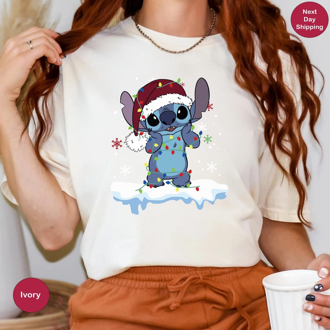 Disney Stitch Christmas T-shirt, Disneyland Christmas Shirt, Magic ...