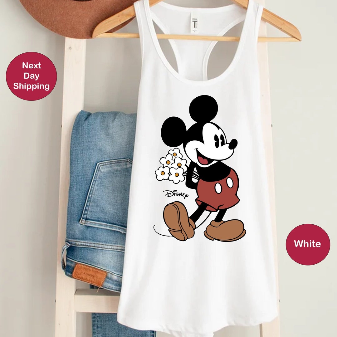 Disney Classic Mickey Mouse Pose Tank, Mickey Racerback, Disneyland ...