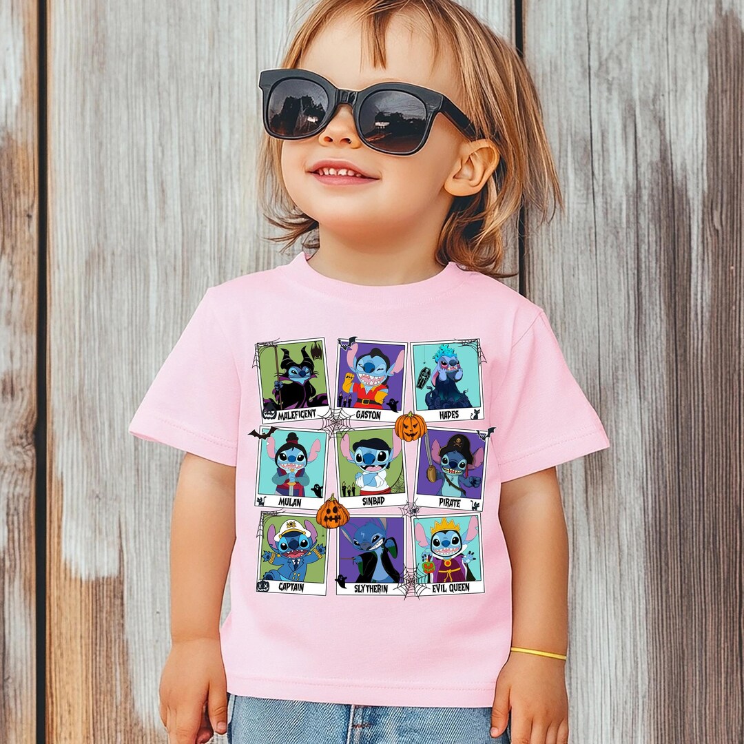 Stitch Costume Disney Villains Halloween T-shirt, Stitch Emotion Photos ...