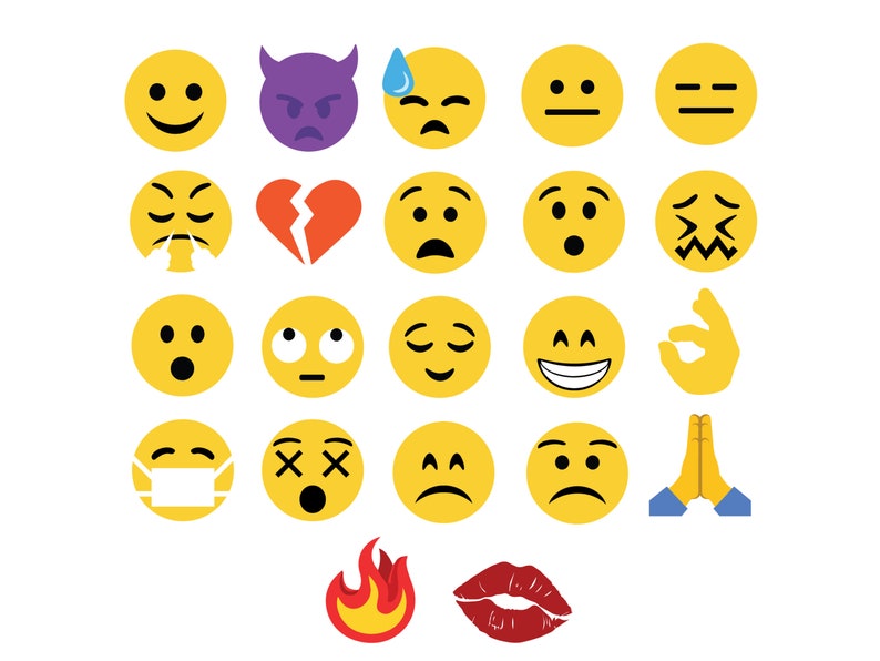 915 Files Emoji Bundle Svg, Emoji Icons Svg, Emoji Svg, Emoji ...