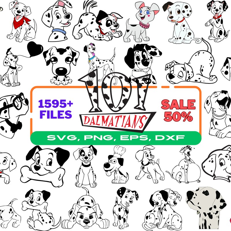101 Dalmatians Svg - Etsy